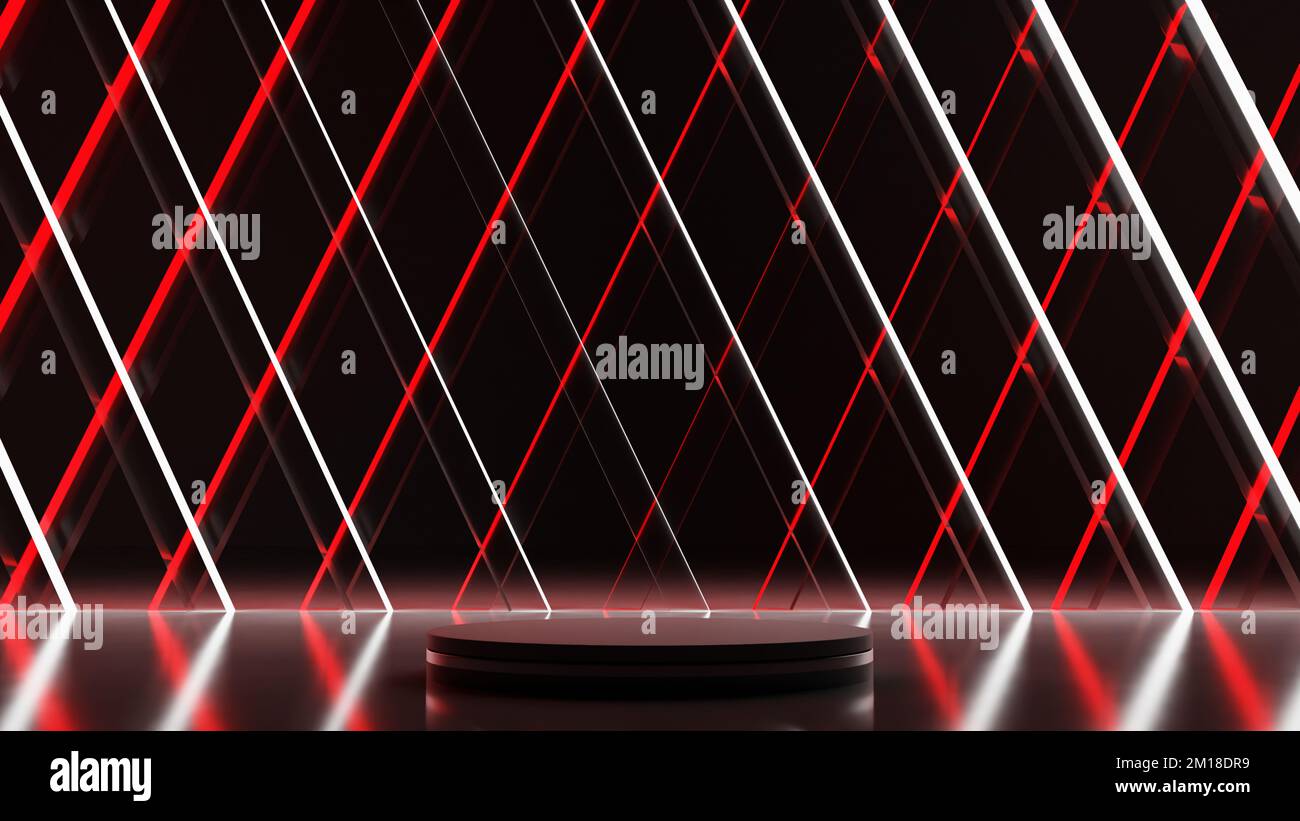 abstract podium for tech product showcase in 3d rendering scene, empty ...