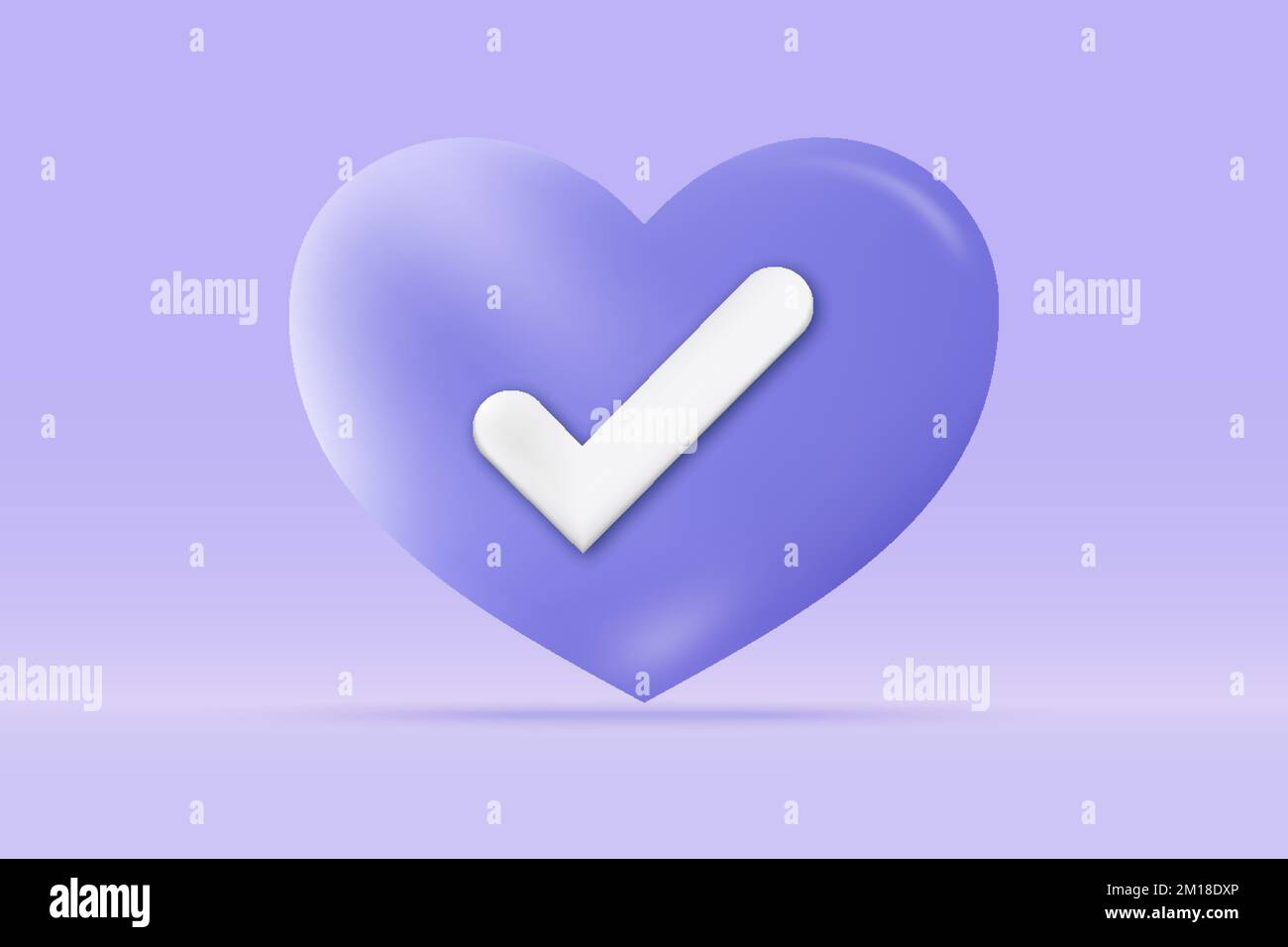 3d check mark success icon Isolated on light blue background. Realistic ...