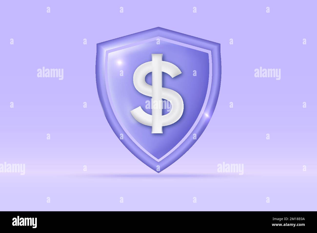 3d money dollar icon Isolated on light blue background. Realistic ...