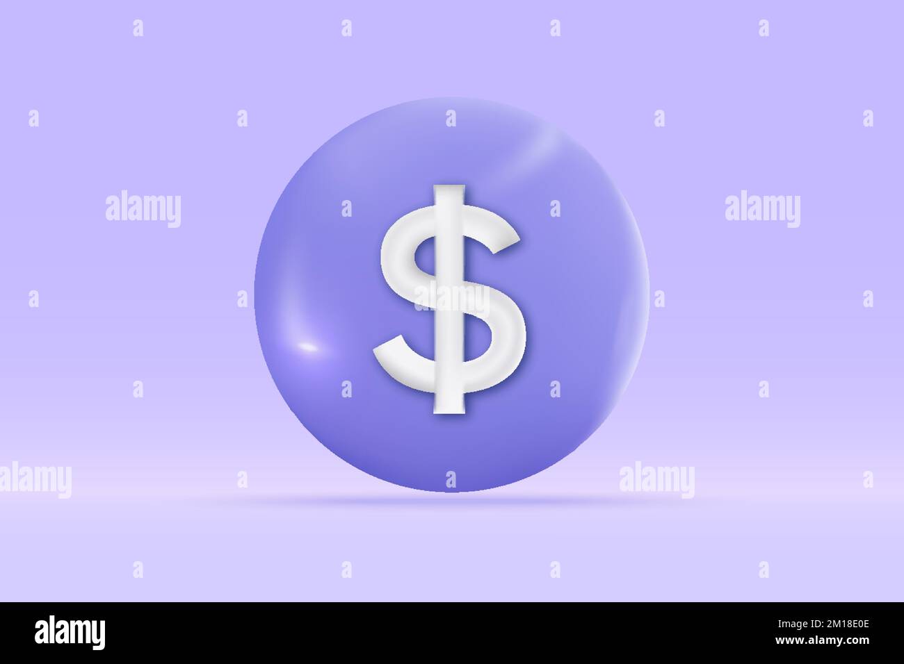 3d money dollar icon Isolated on light blue background. Realistic ...