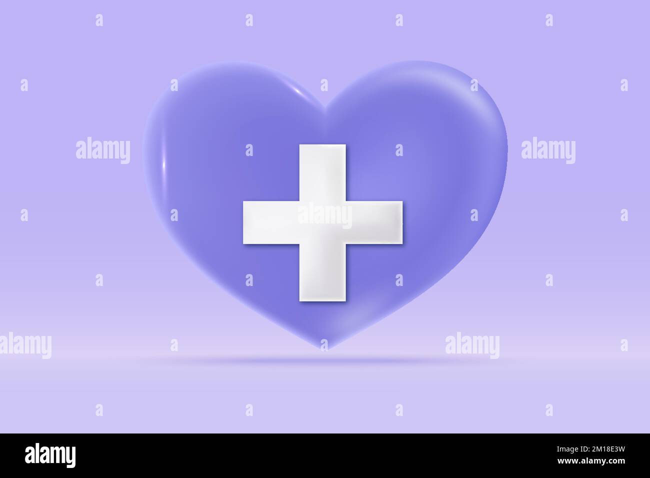3d Medical emergency plus sign icon Isolated on light blue background ...