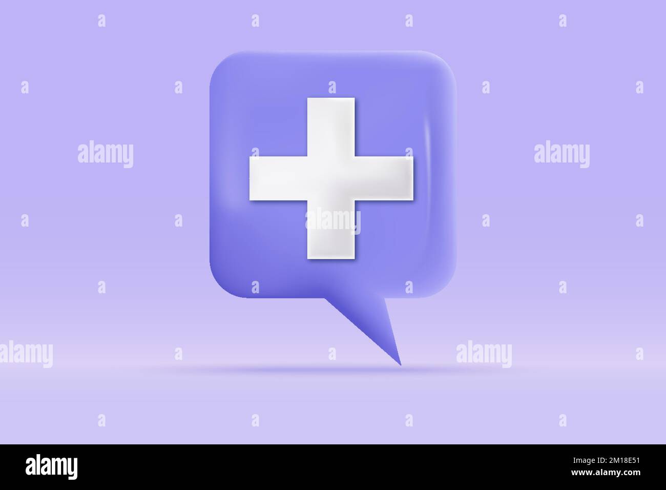 3d Medical emergency plus sign icon Isolated on light blue background ...