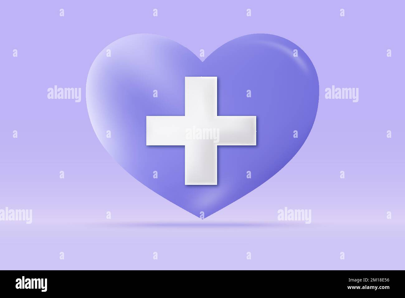 3d Medical emergency plus sign icon Isolated on light blue background ...