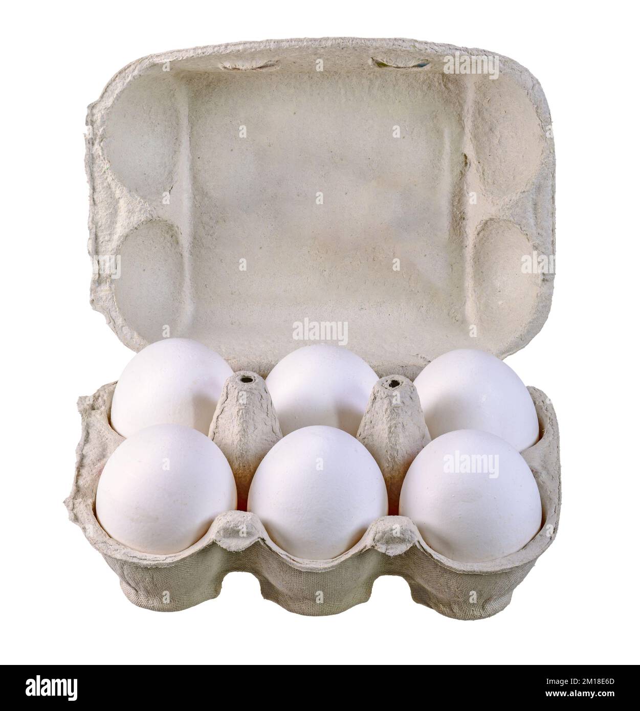 Closeup of an isolated egg box full with white bio eggs Stock Photo - Alamy