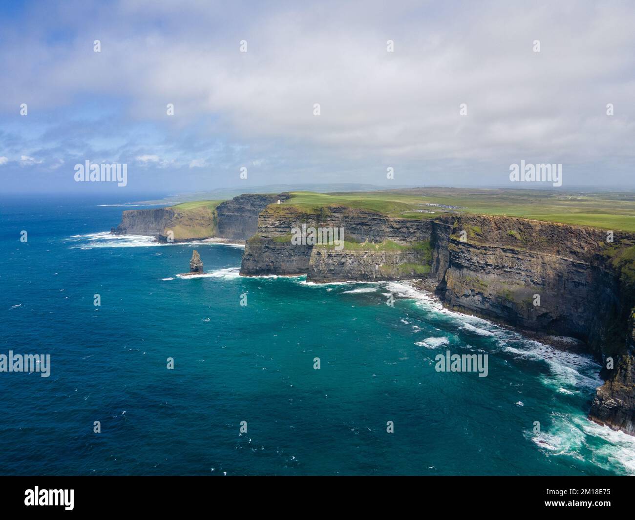 Ireland, Cliffs of Moher from above. Daylight. High view Stock Photo ...