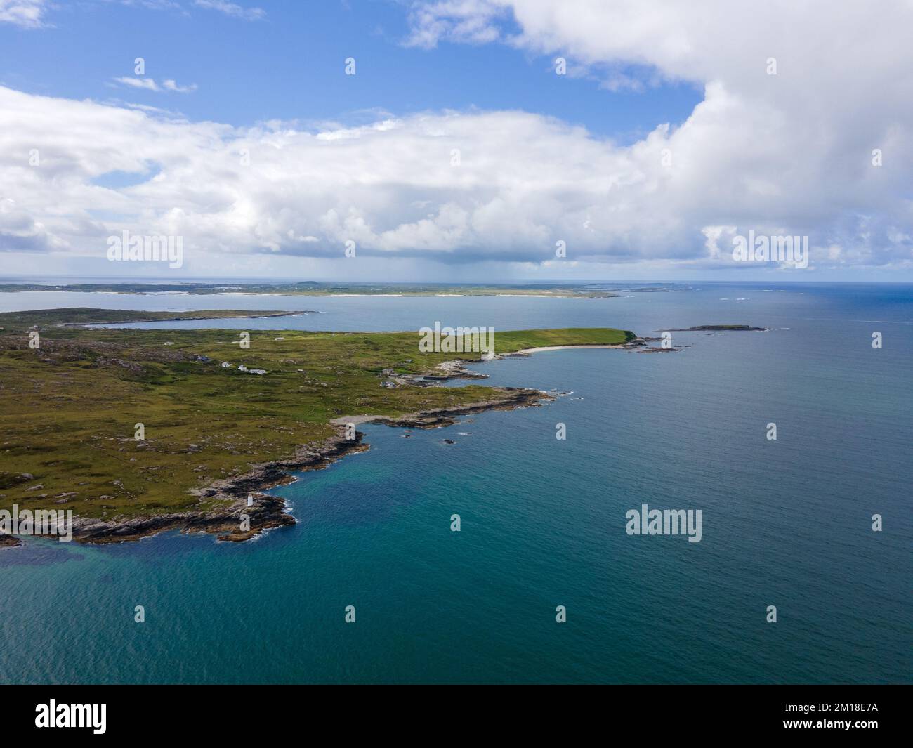 Ireland, Cliffden, Sky Road scenic drive. View from above Stock Photo ...