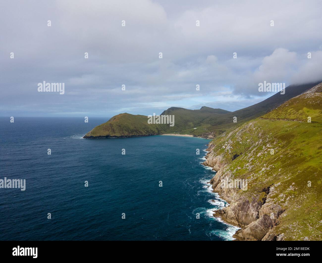 Ireland, County Mayo, Keem bay from above, drone shot Stock Photo - Alamy