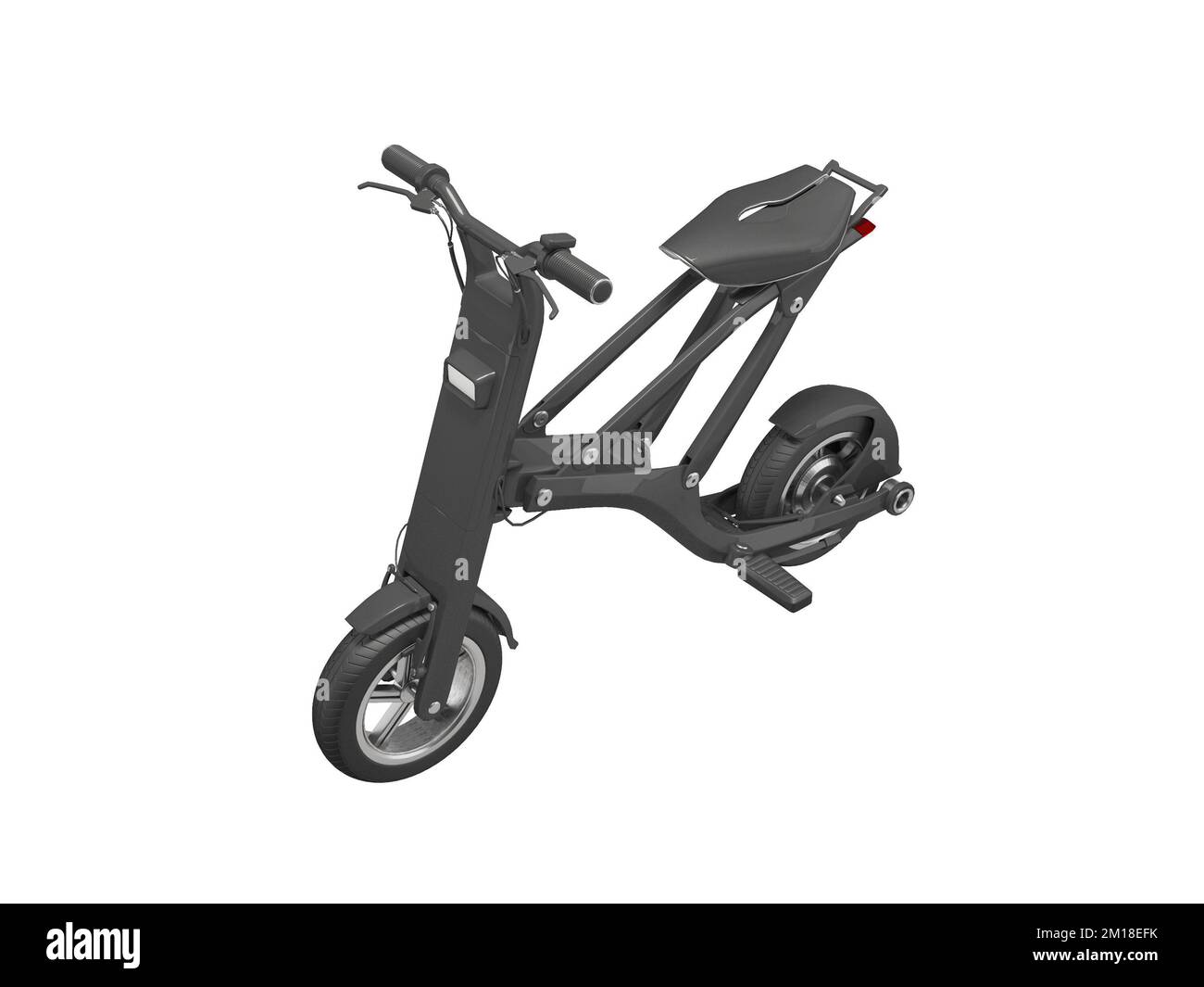 3d Illustration Of Folding Electric Scooter For Walking Around The City