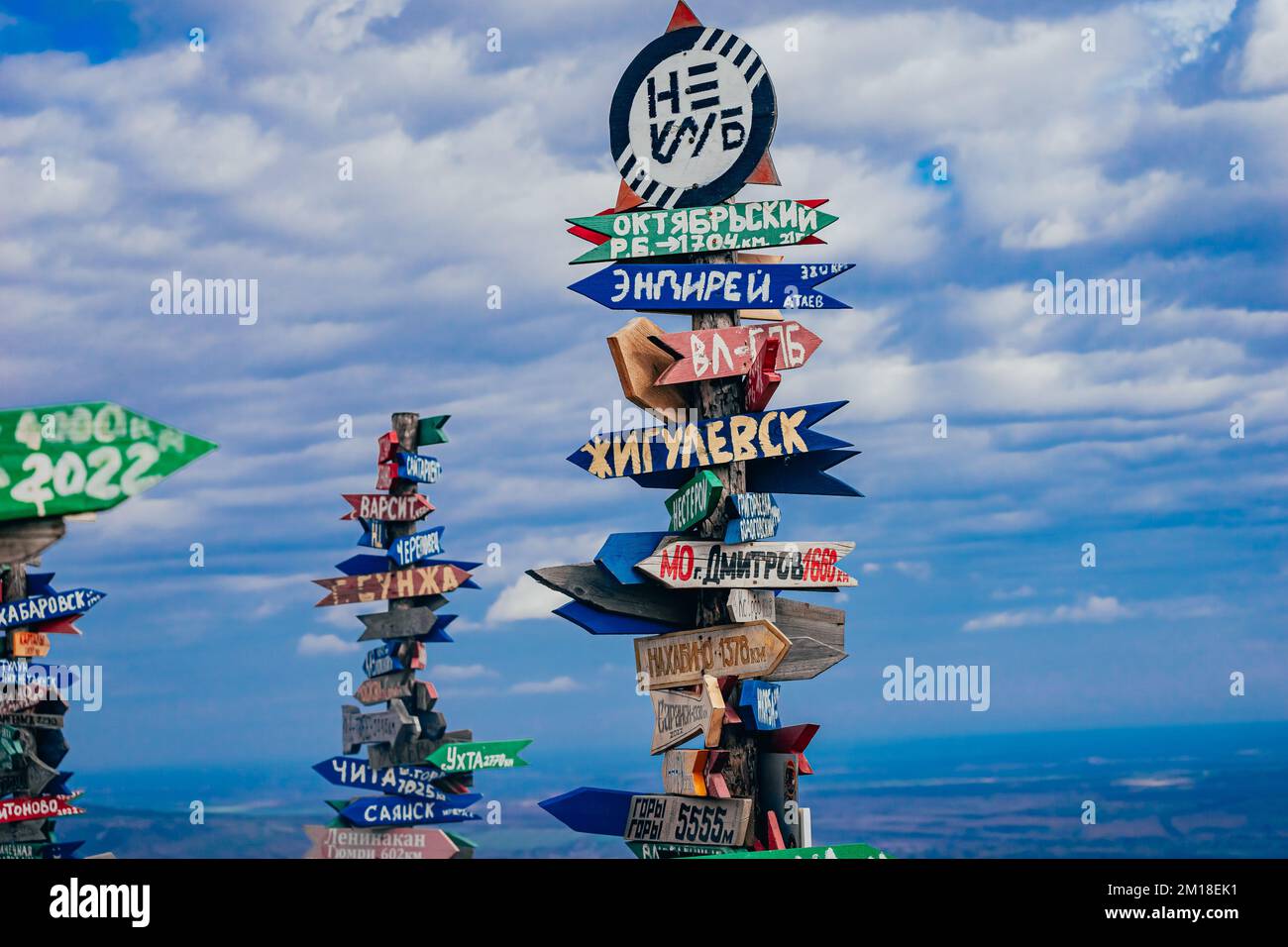 Pyatigorsk, Russia. 2022, October 24. Direction to different places of ...