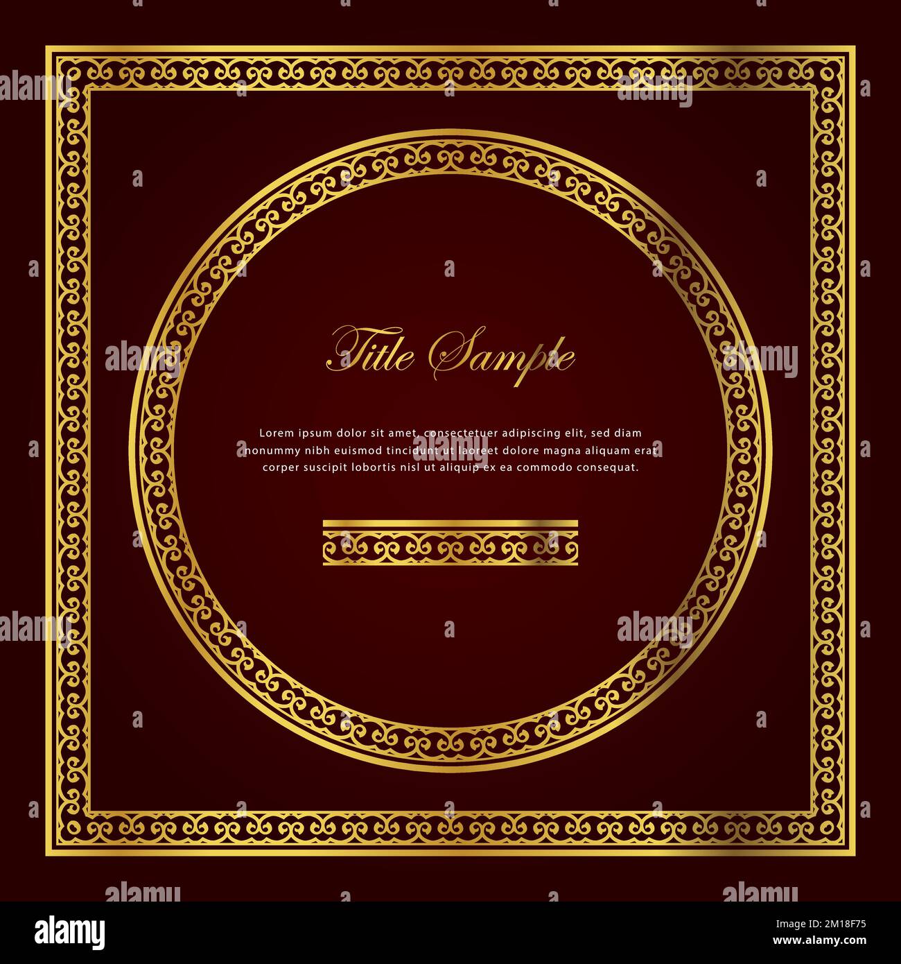 Luxury golden square and round frame set Stock Vector Image & Art - Alamy