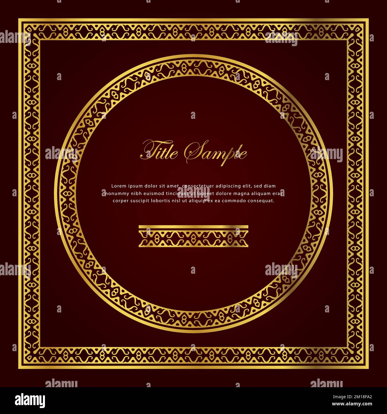 Luxury golden square and round frame set Stock Vector Image & Art - Alamy