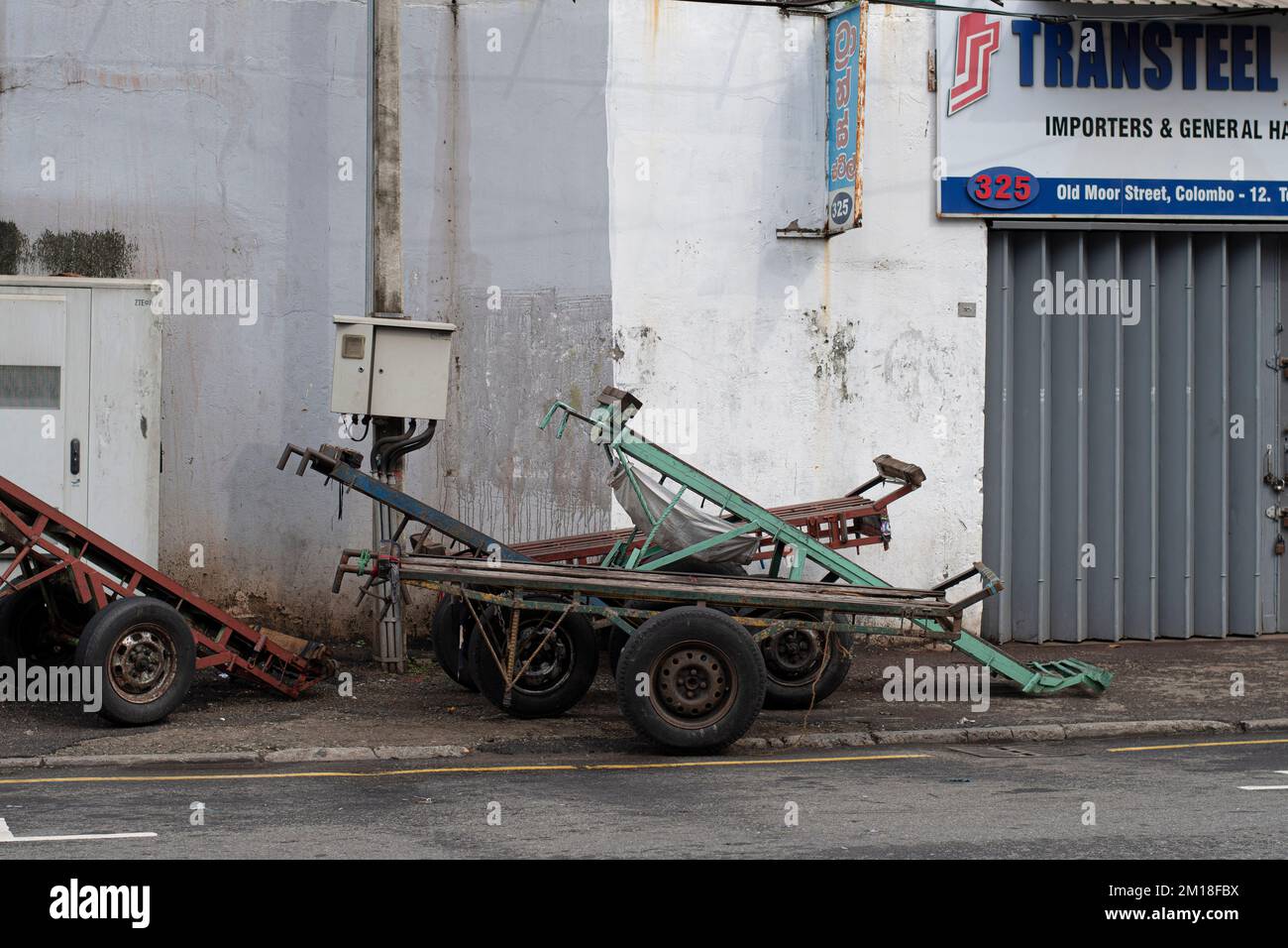 Light cargo carrier on the road Stock Photo - Alamy