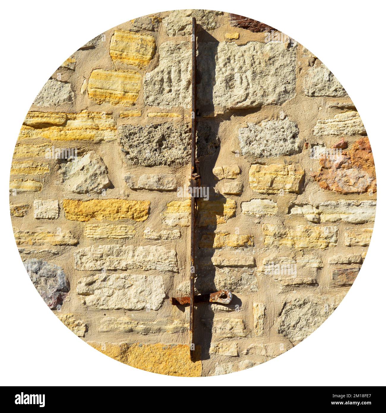 Sturdy yellow and beige cut stone wall, good for backgrounds and ...