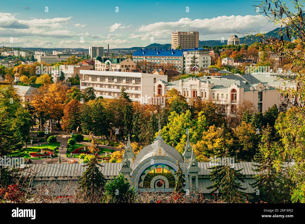 Pyatigorsk, Russia. 2022, October 23. Scenic view of Lermontov Gallery ...