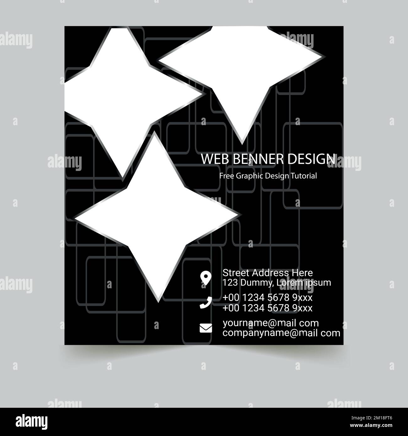 banner design for print advertisement with cmyk color and print ready ...