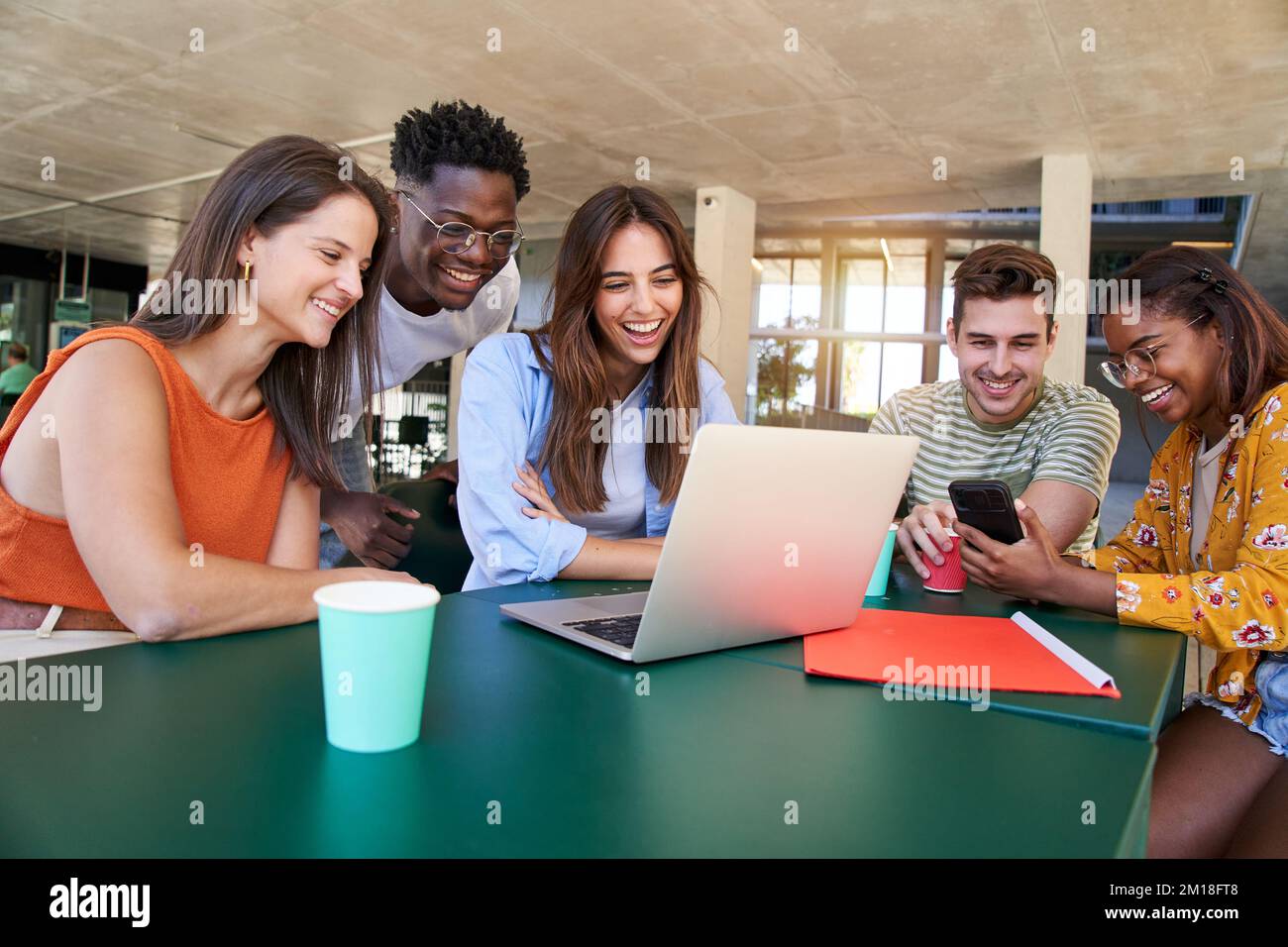 High School Students Working