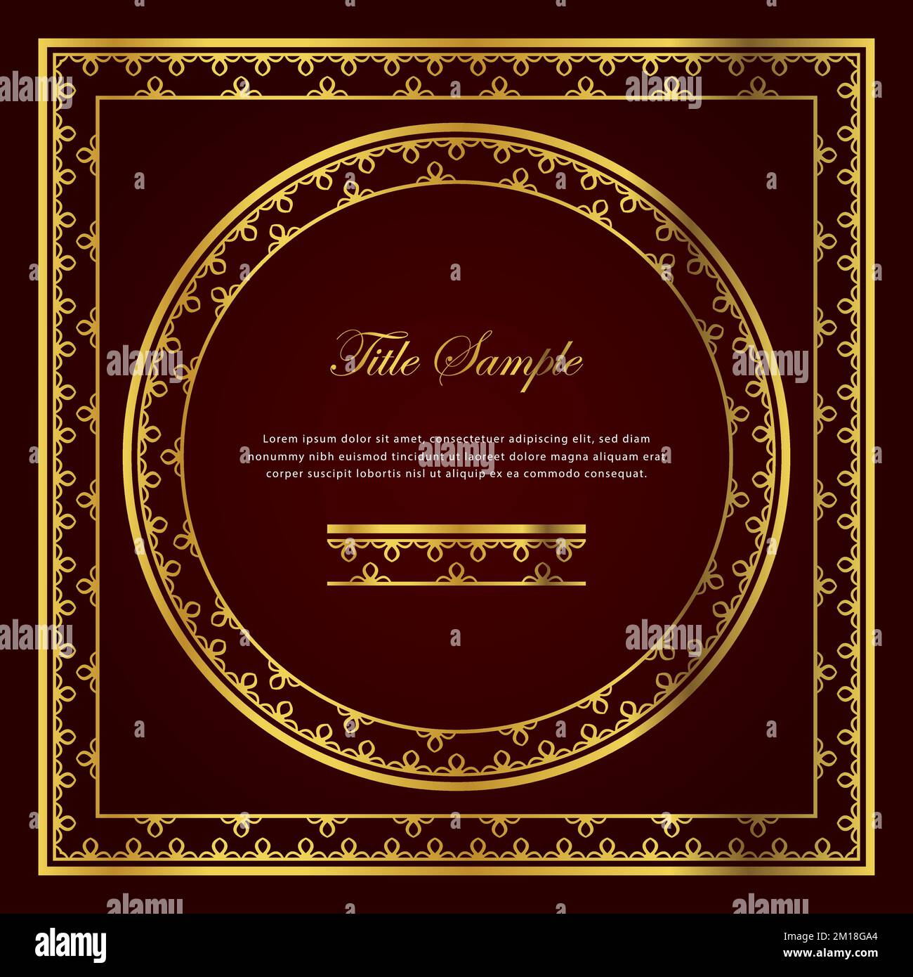 Luxury golden square and round frame set Stock Vector Image & Art - Alamy