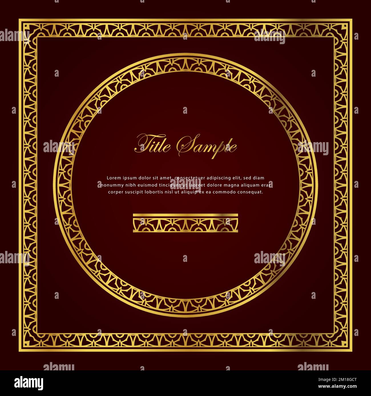 Luxury golden square and round frame set Stock Vector Image & Art - Alamy