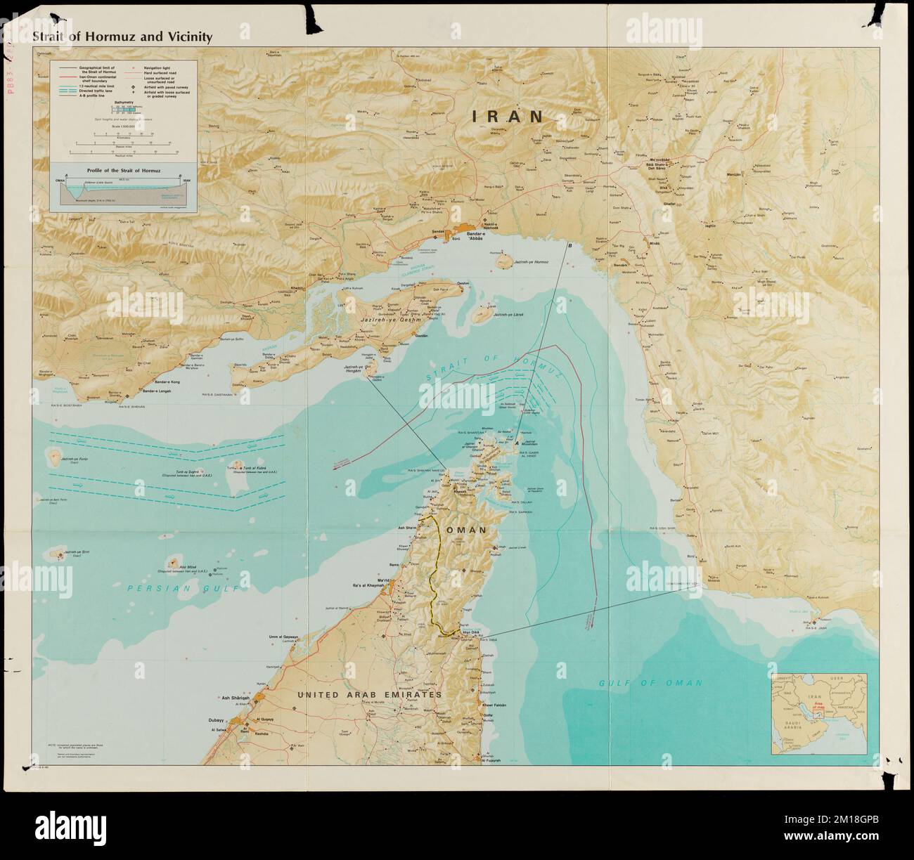Strait of hormuz map hi-res stock photography and images - Alamy