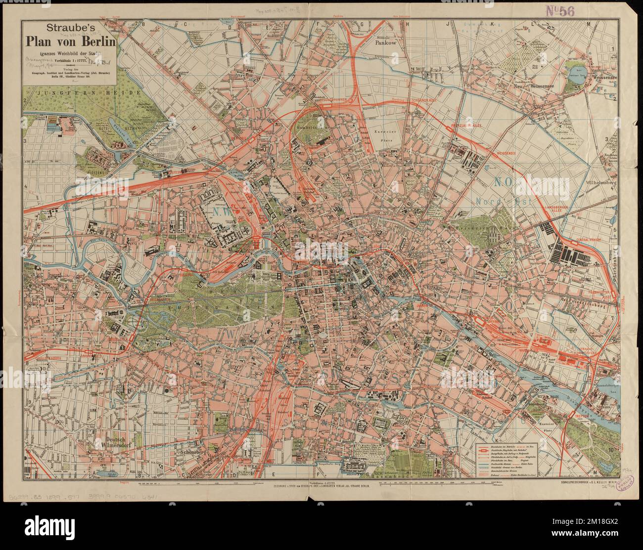 Straube's plan von Berlin (ganzes weichbild der stadt) , Berlin Germany ...