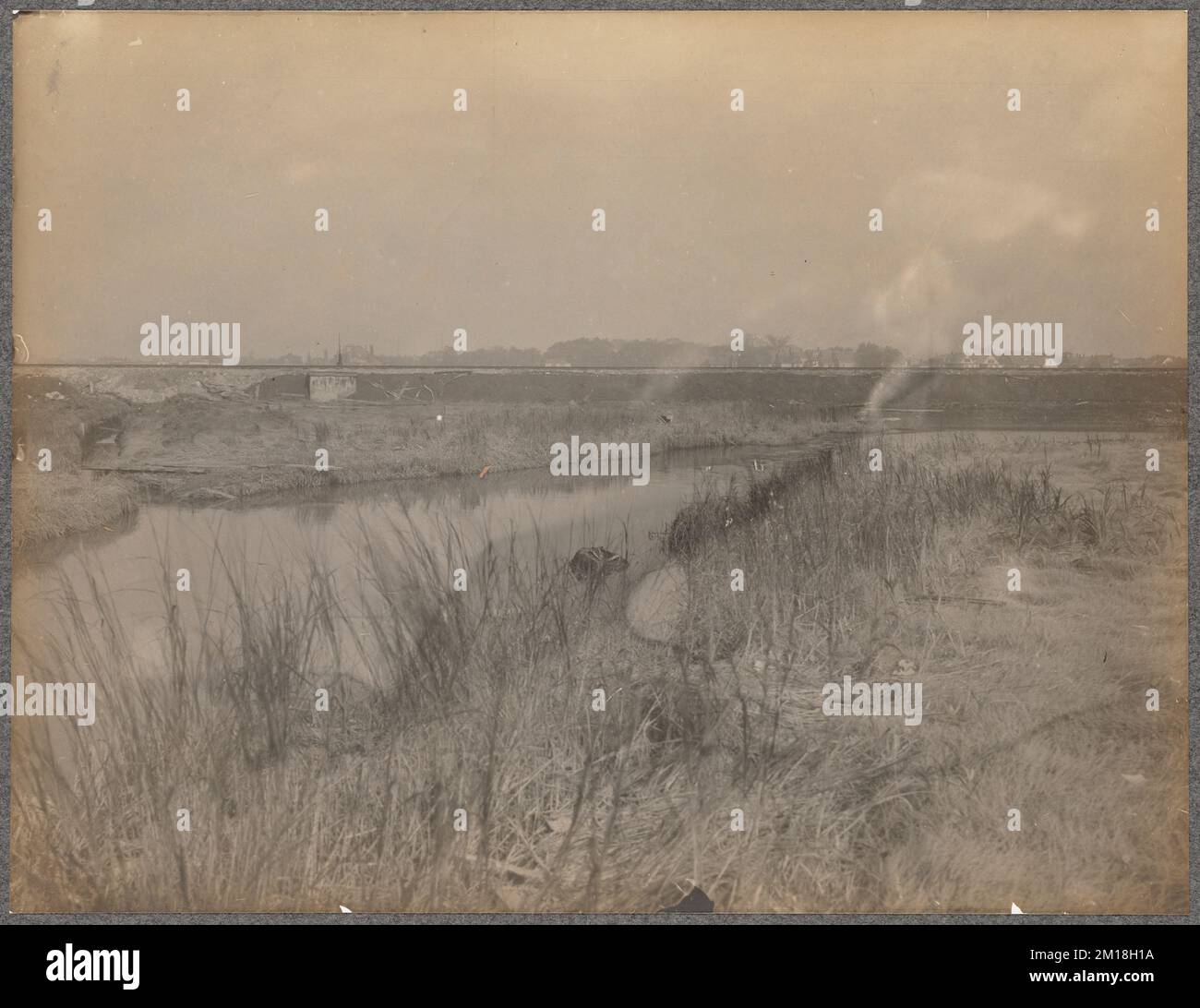 Stream running through field , Waterways, Meadows Edgar Sutton Dorr ...