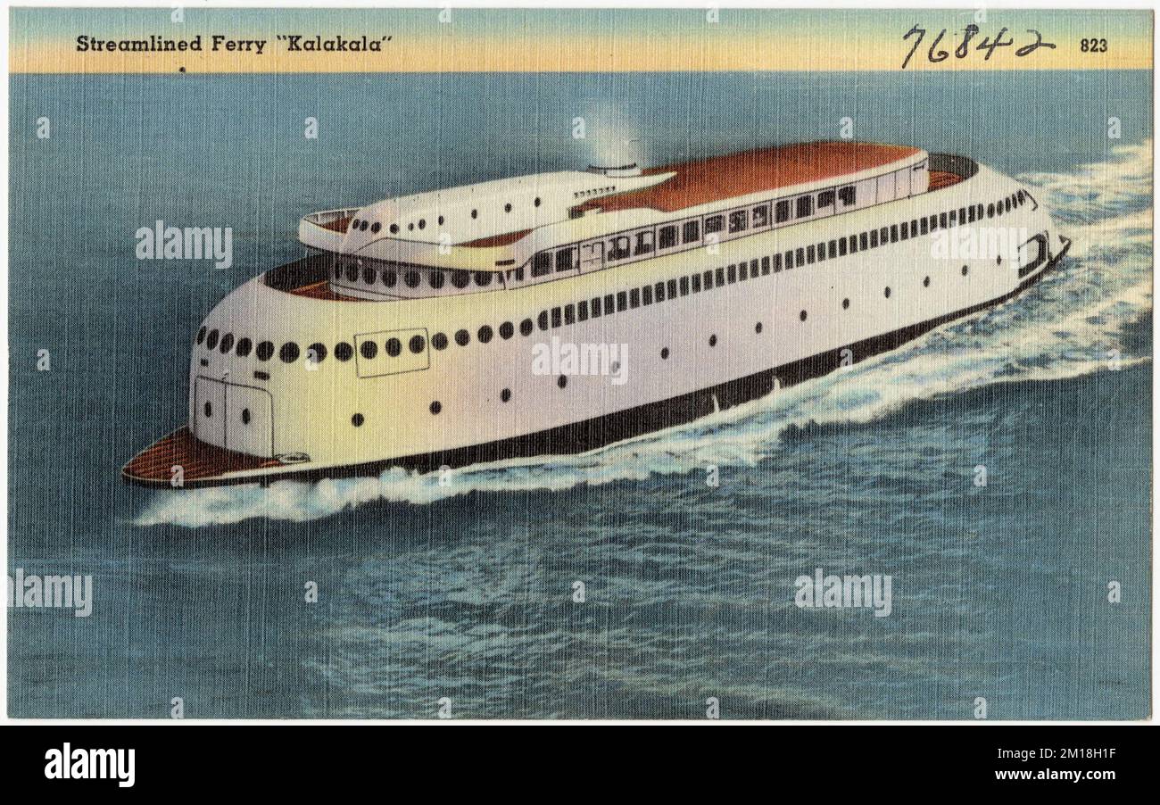 Streamlined ferry 'Kalakala' , Boats, Tichnor Brothers Collection ...