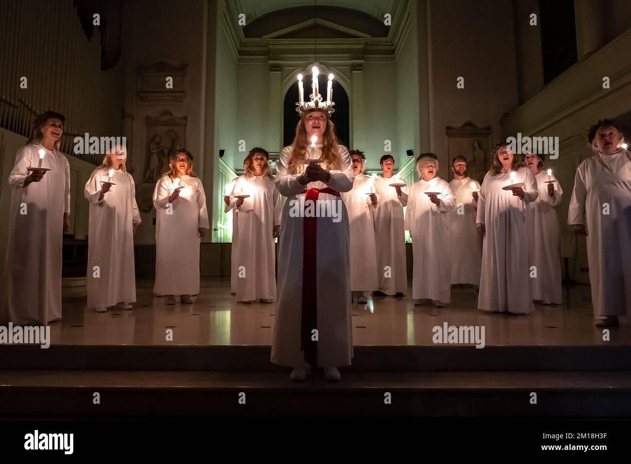London, UK. 10th December, 2022. Sankta Lucia celebrations at St John’s ...