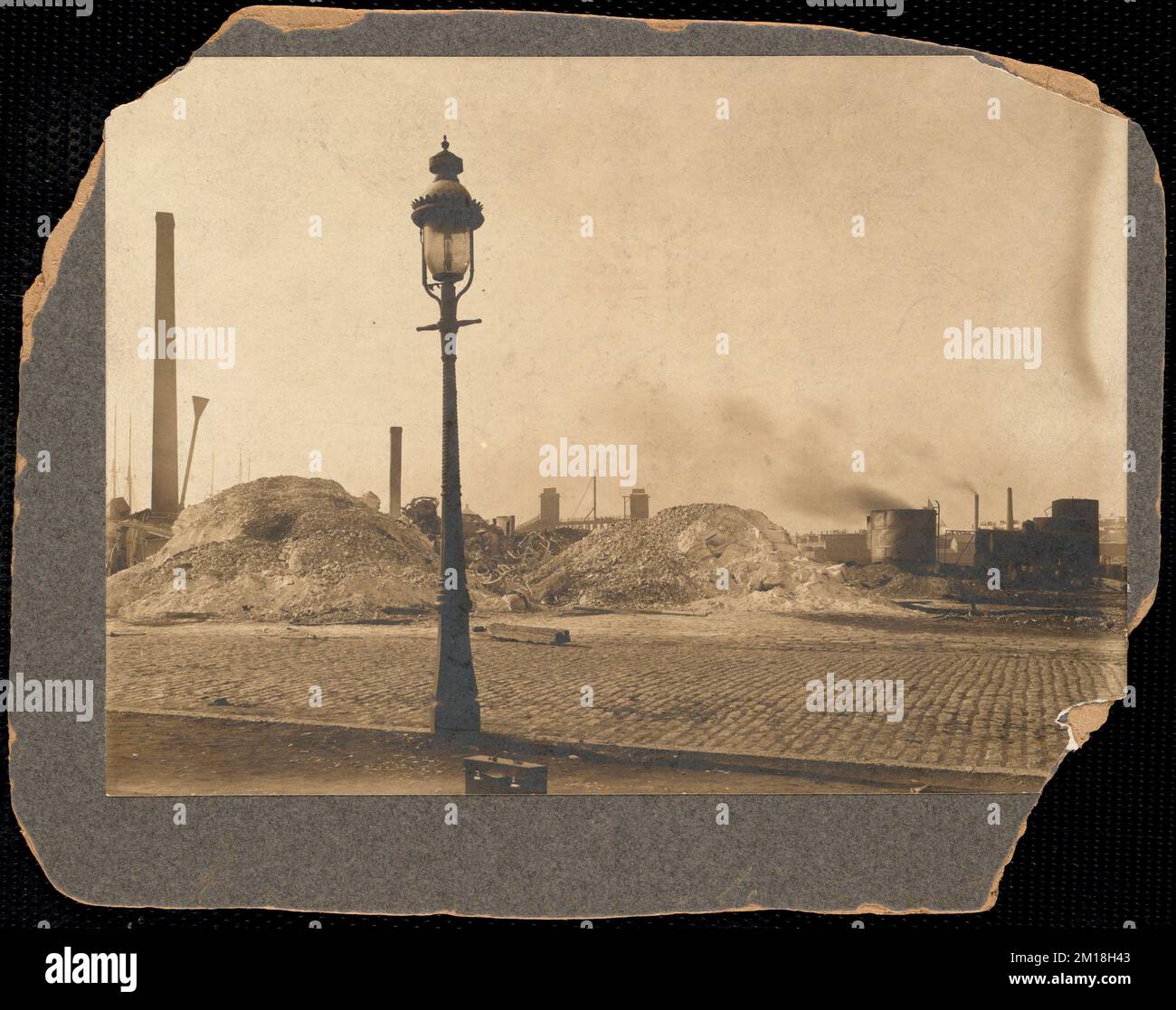 Street light and ruins of the Great Chelsea Fire , Fires, Ruins, Street ...