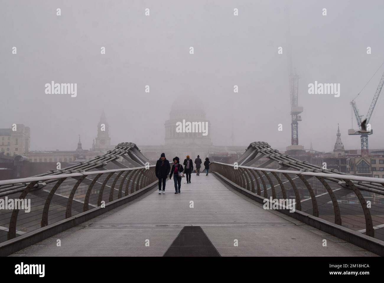 London, UK. 11th December 2022. St Paul's Cathedral, seen from ...