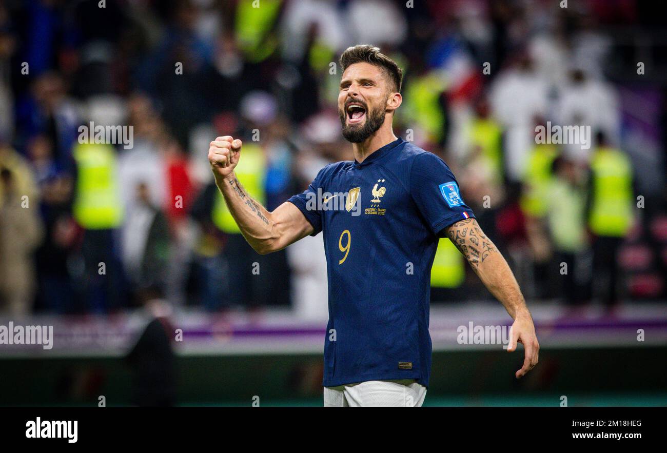 Doha, Qatar. 10th Dec, 2022. Olivier Giroud (FRA) celebrate the entry ...