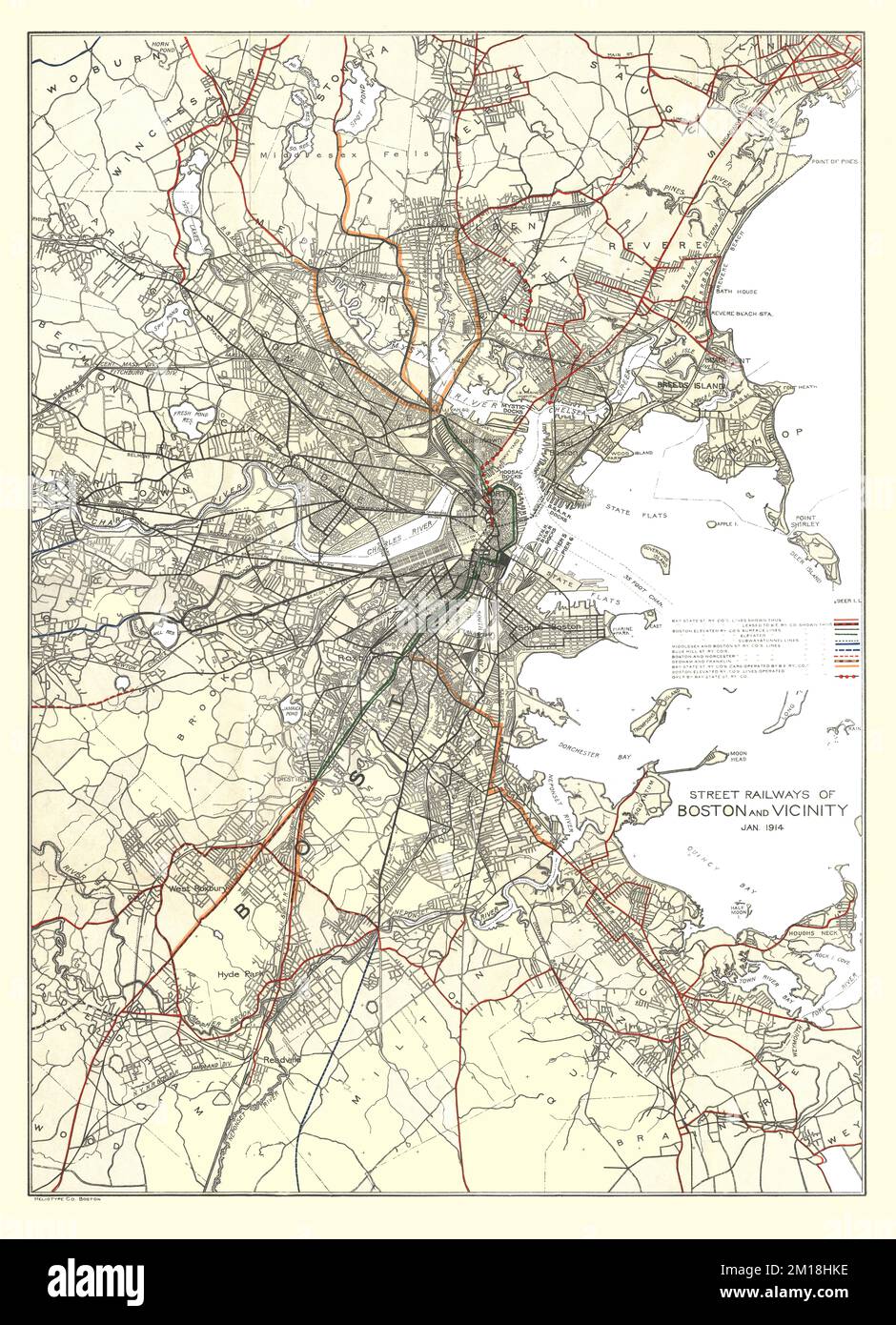 Street railways of Boston and vicinity Jan. 1914 , Local transit ...