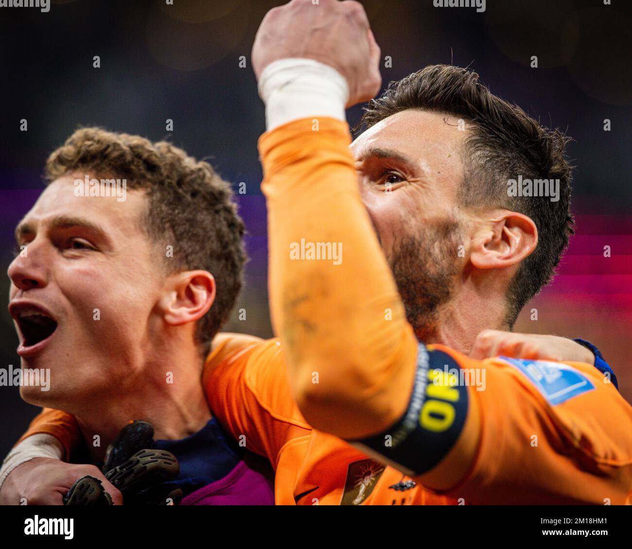 Doha, Qatar. 10th Dec, 2022. Benjamin Pavard (FRA), Torwart Hugo Lloris ...