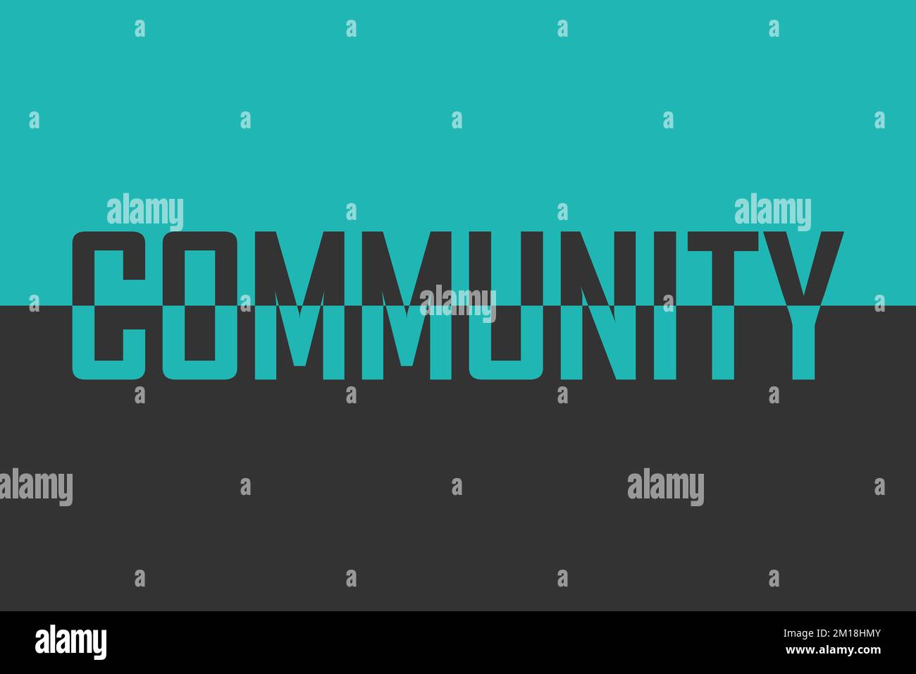 Community, icon. Logo. Colorful typography banner with single word ...