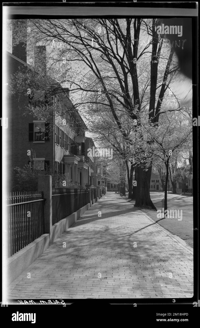 Street scene , Architecture, Dwellings, Sidewalks. Samuel Chamberlain ...