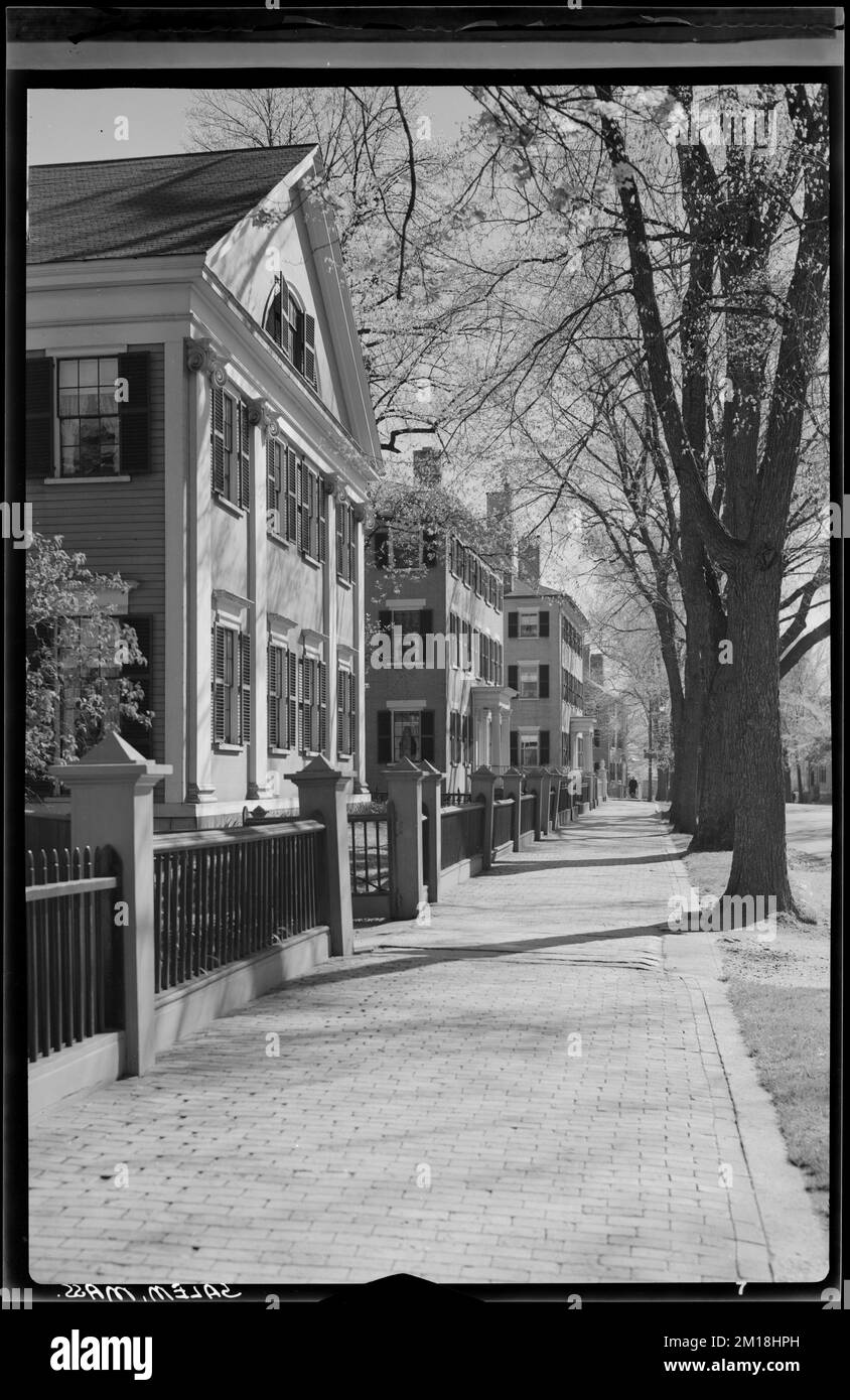 Street scene , Architecture, Dwellings, Sidewalks. Samuel Chamberlain ...