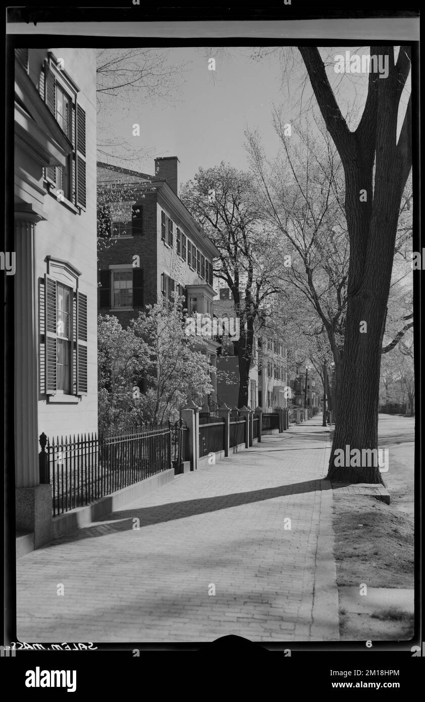 Street scene , Architecture, Dwellings, Sidewalks. Samuel Chamberlain ...