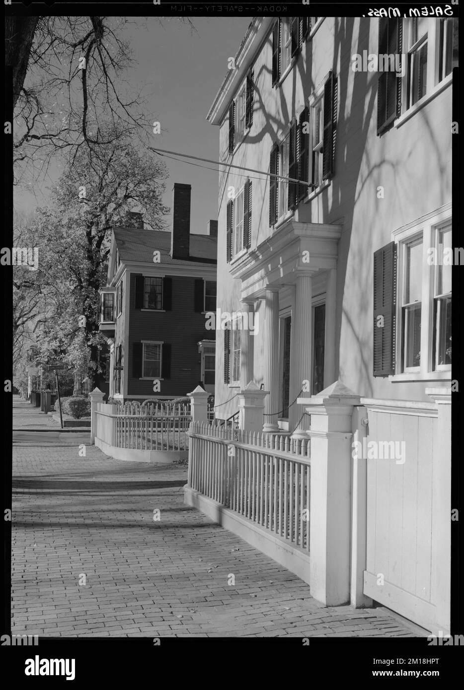 Street scene , Architecture, Dwellings, Sidewalks. Samuel Chamberlain ...