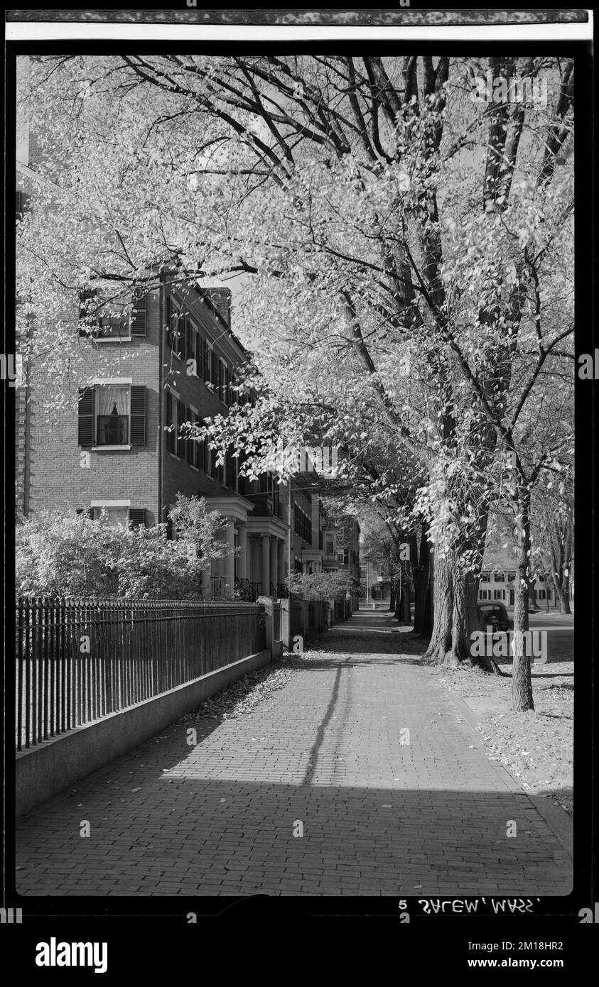 Street scene , Architecture, Dwellings, Sidewalks. Samuel Chamberlain ...