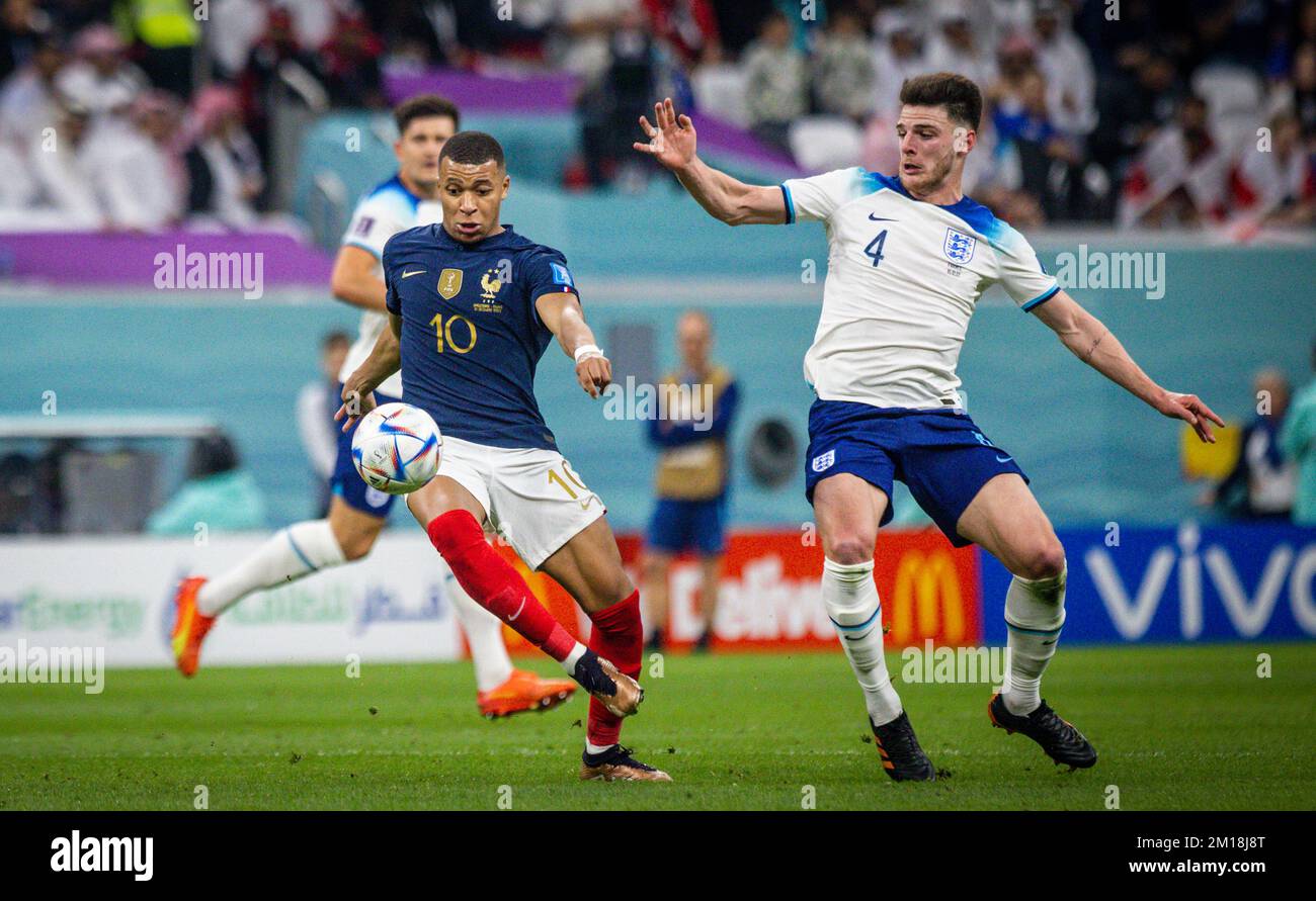 Doha, Qatar. 10th Dec, 2022. Kylian Mbappe (FRA), Declan Rice (England ...