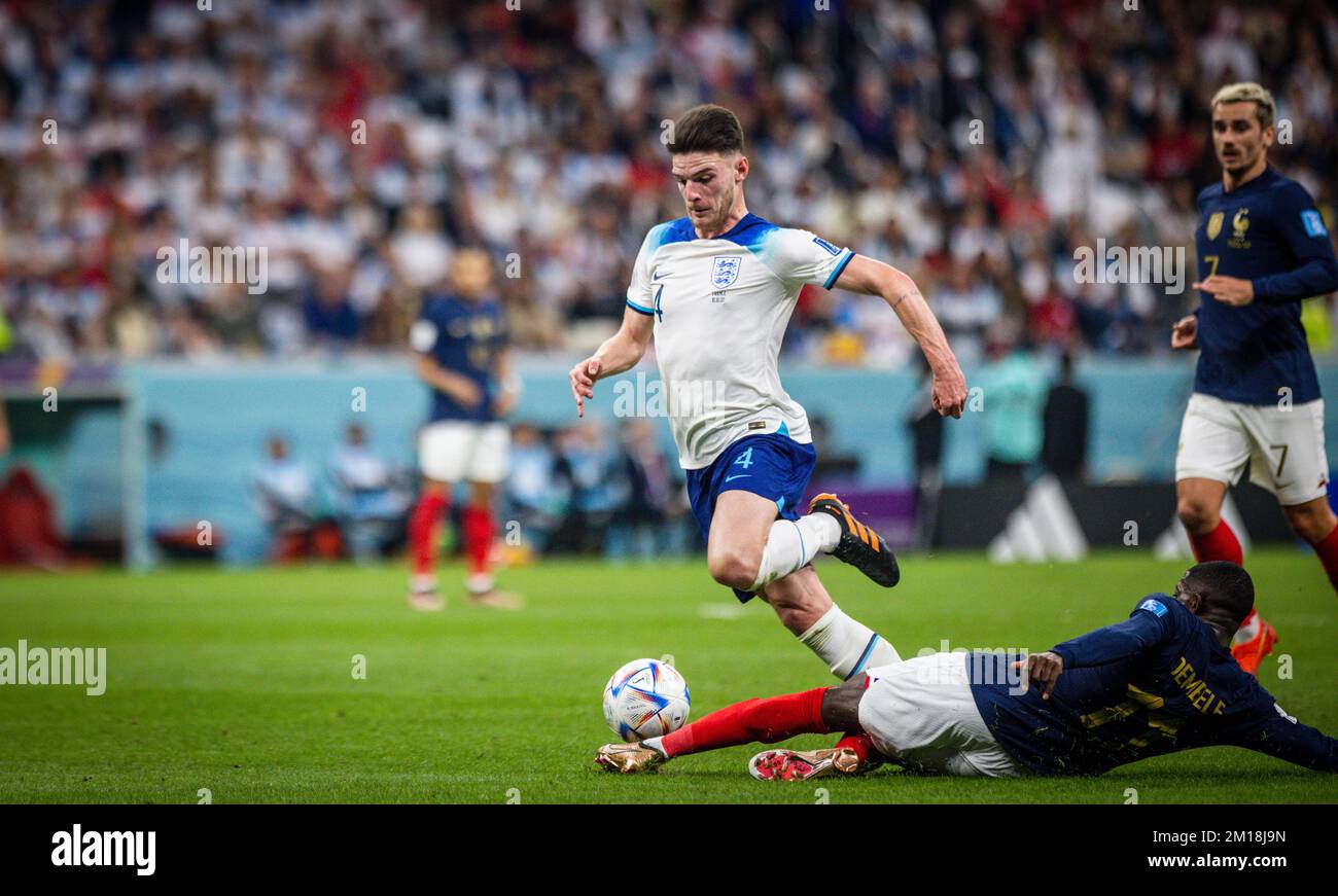 Doha, Qatar. 10th Dec, 2022. Declan Rice (England), Ousmane Dembele ...