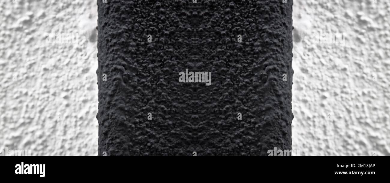 Black and white colored wall texture with rough surface, two color ...