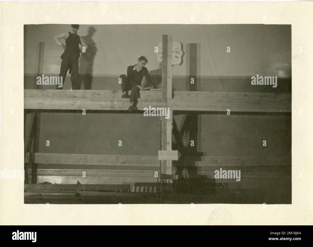 Students on scaffold , Students, Scaffolding, Massachusetts College of ...