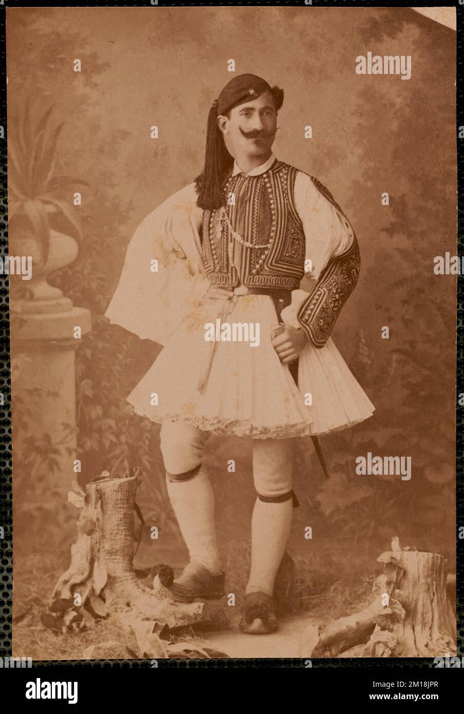 Studio portrait of man in traditional Greek dress , Clothing & dress ...
