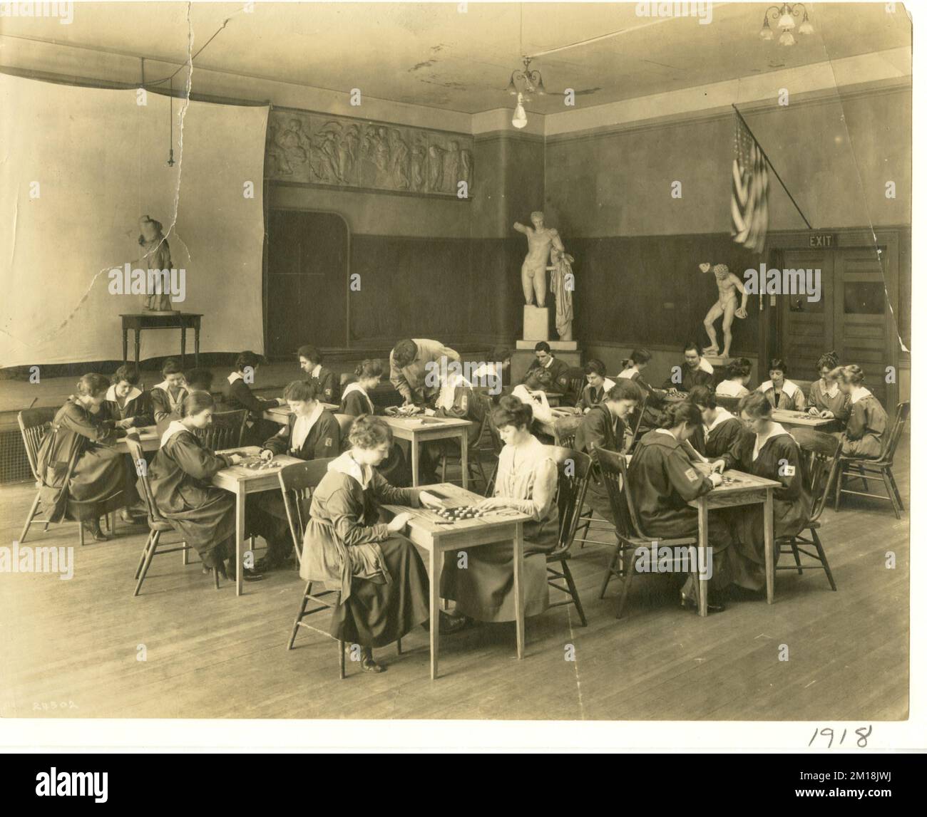 Studio scene , Checkers, Classrooms, Sculpture, Students, Massachusetts ...