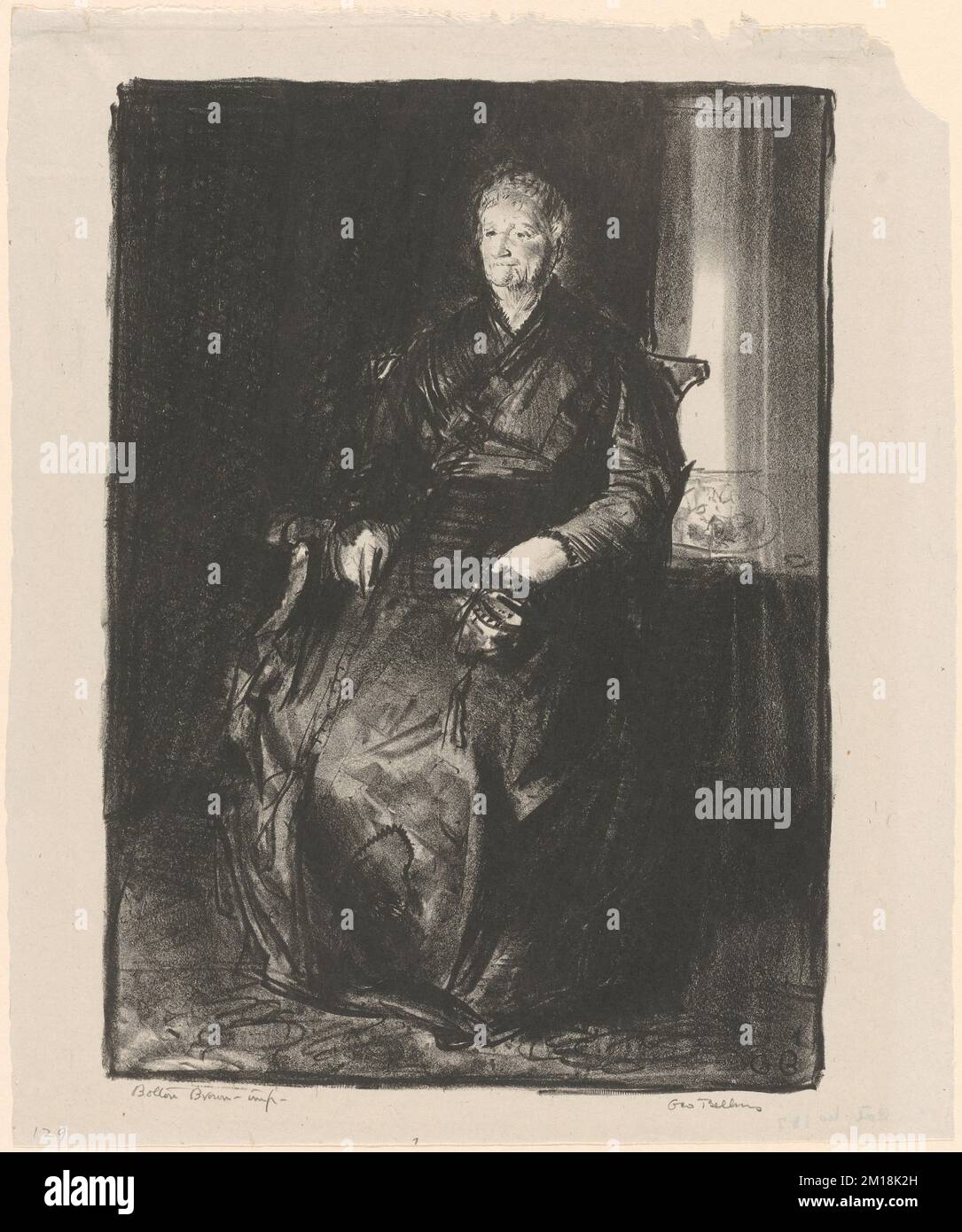 Study of my mother, first stone , Mothers, Sitting. George Bellows ...