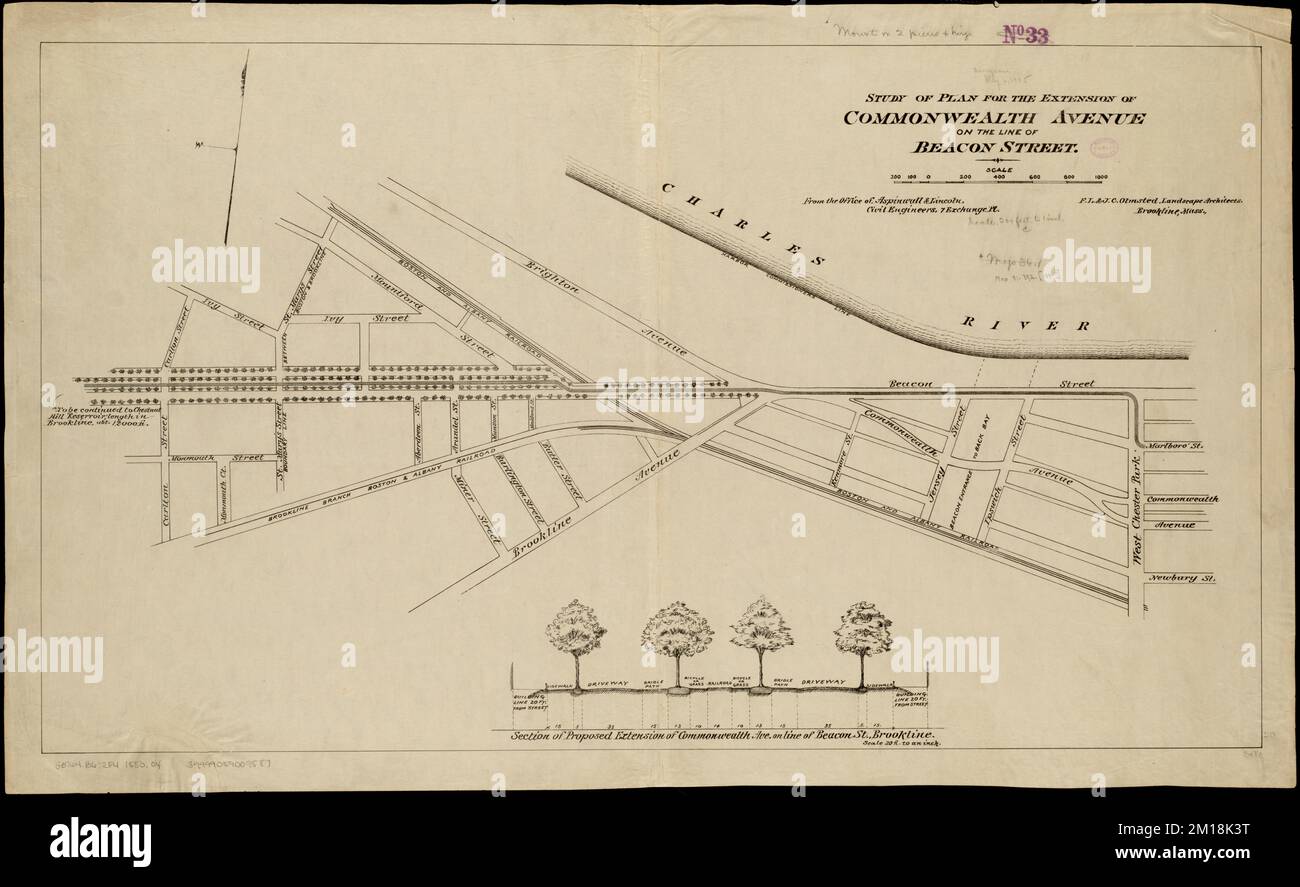 Study of plan for the extension of Commonwealth Avenue on the line of ...