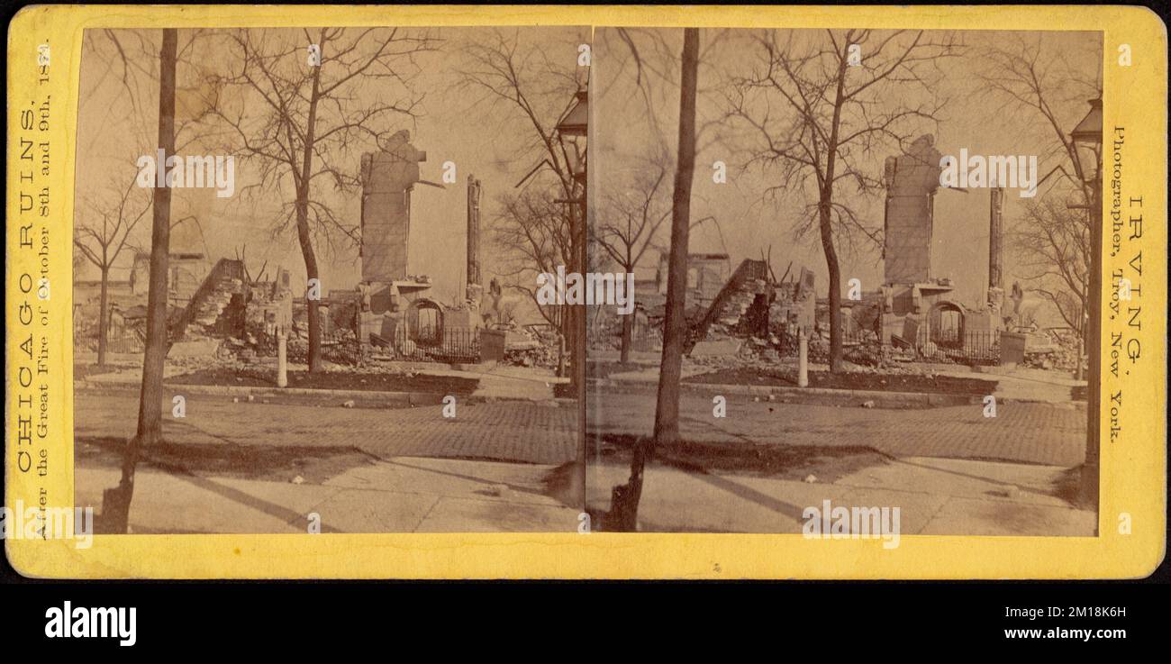 Sturgess House, Pine Street , Fires, Houses, Great Fire, Chicago, Ill ...