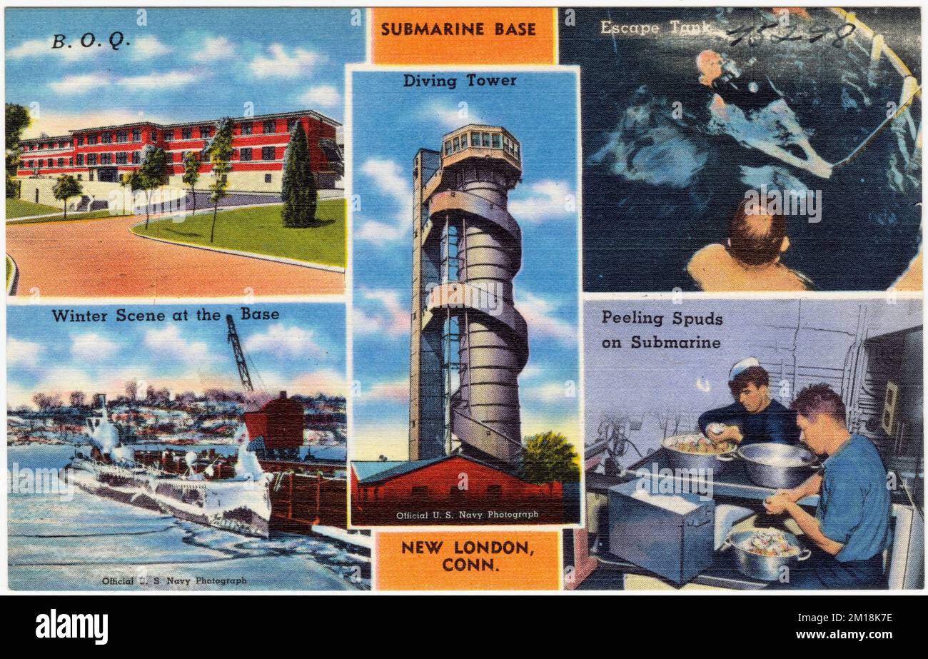 Submarine Base, New London, Conn. , Military facilities, Tichnor ...