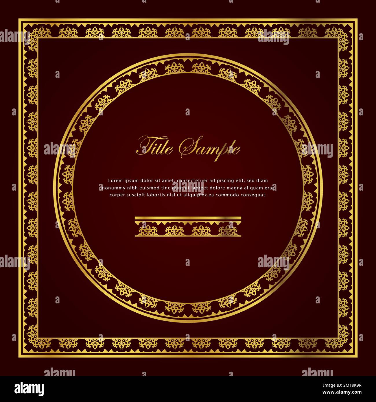 Luxury golden square and round frame set Stock Vector Image & Art - Alamy