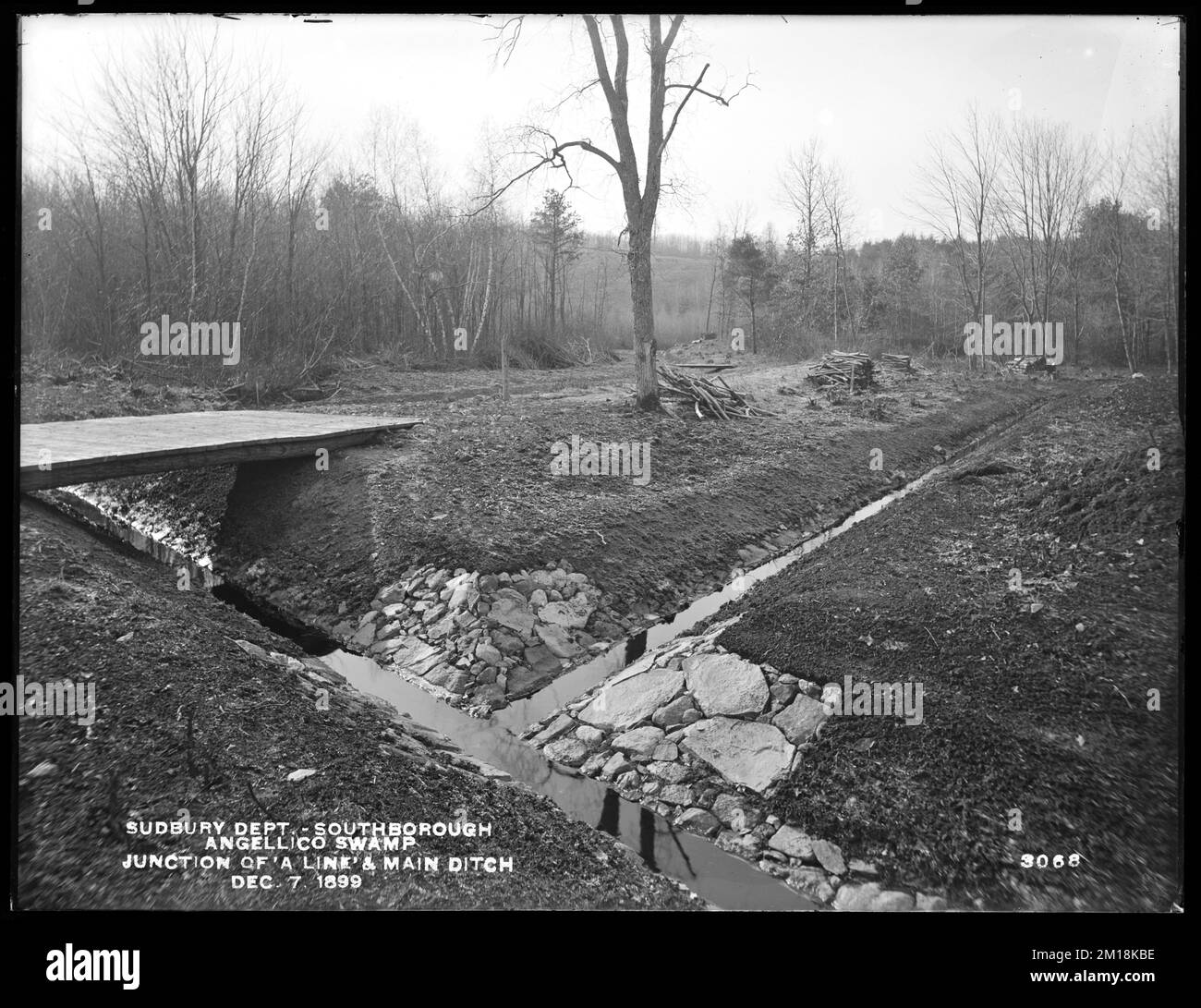 Sudbury Department, Angellico Swamp, drainage ditches, junction of A ...